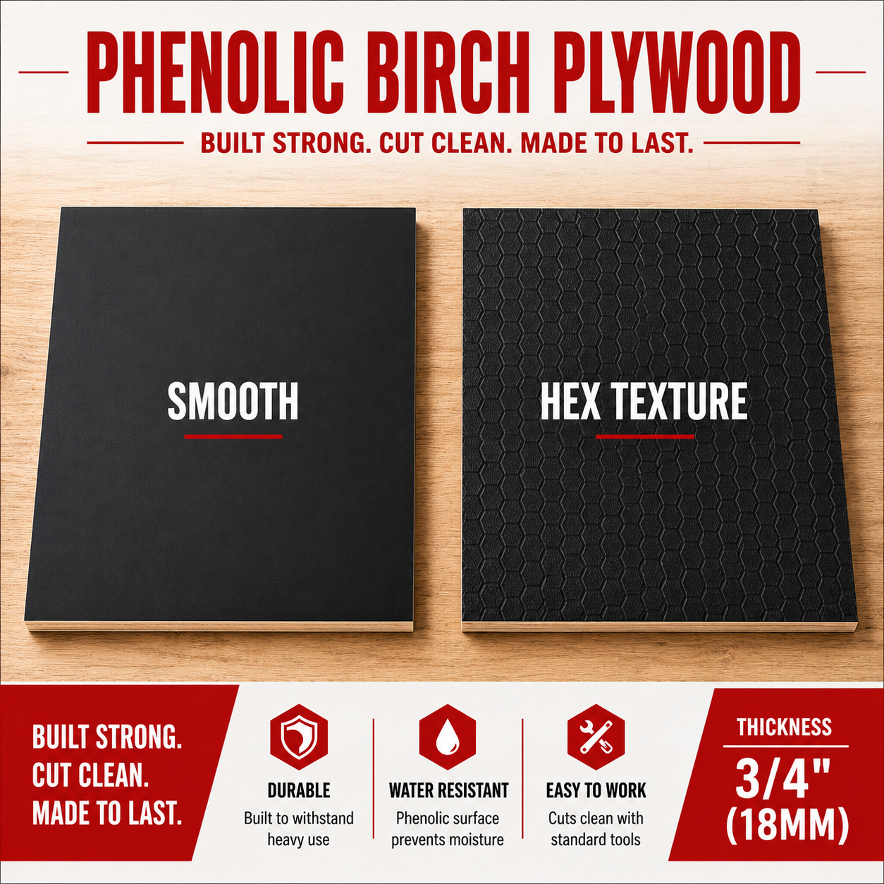 Phenolic Birch Plywood - Hex Ply — CIC Workshop